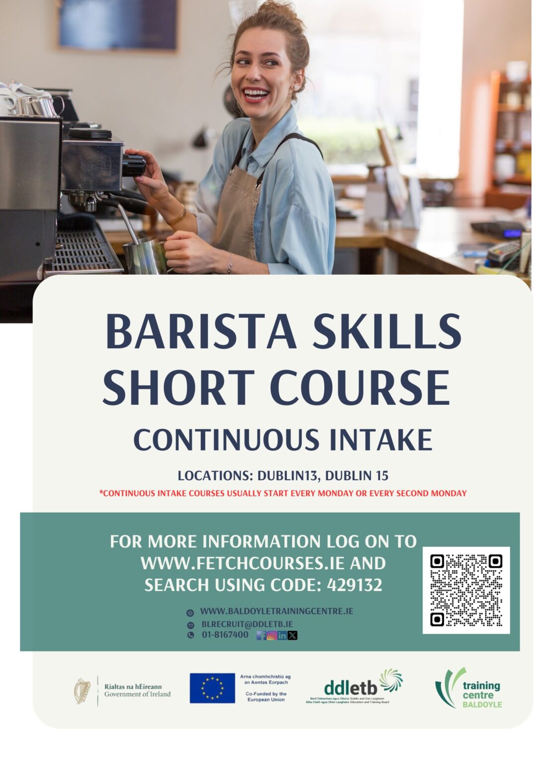 Barista Skills - Short Courses - Baldoyle Training Centre